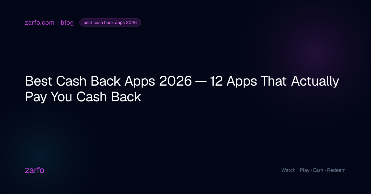Best Cash Back Apps 2026 — 12 Apps That Actually Pay You Cash Back ...