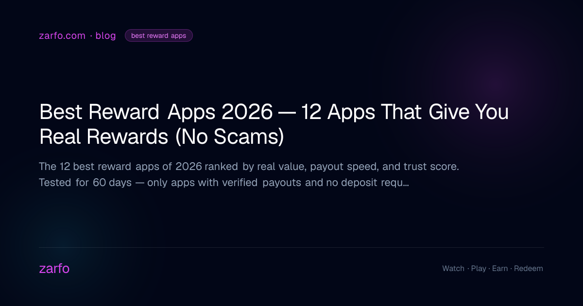 Best Reward Apps 2026 — 12 Apps That Give You Real Rewards (No Scams ...