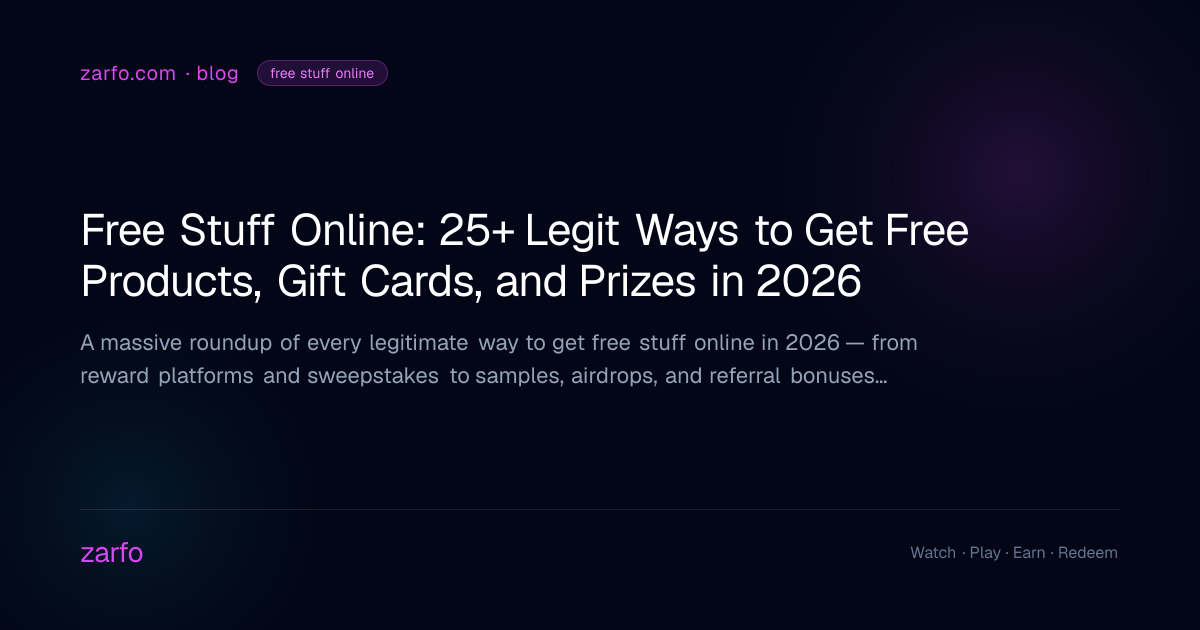 Free Stuff Online: 25+ Legit Ways to Get Free Products, Gift Cards, and ...