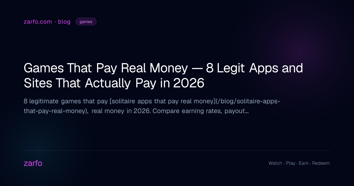 Games That Pay Real Money — 8 Legit Apps and Sites That Actually Pay in ...