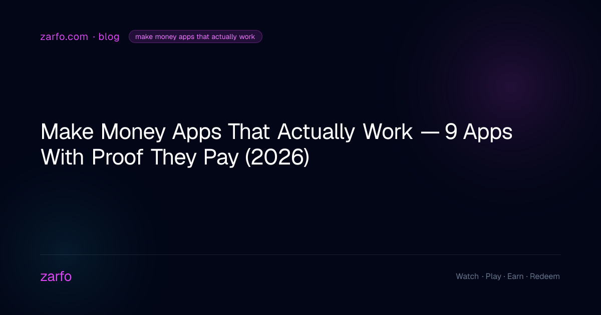Make Money Apps That Actually Work — 9 Apps With Proof They Pay (2026 ...