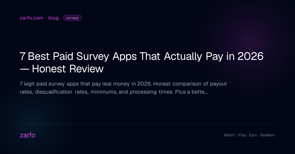7 Best Paid Survey Apps That Actually Pay in 2026 — Honest Review ...